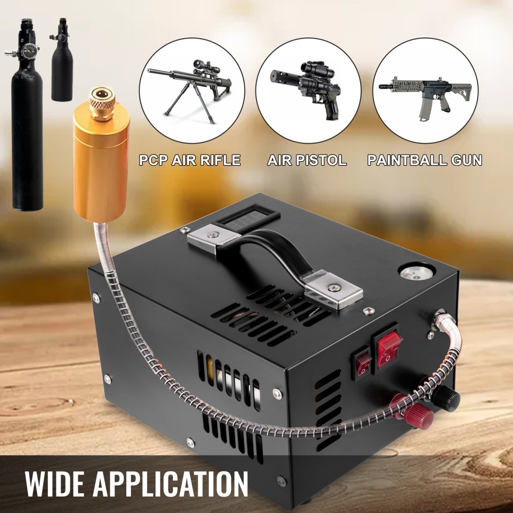 Portable PCP Air Compressor 12V DC, 4500 Psi High Pressure Pump, 30MPa ...